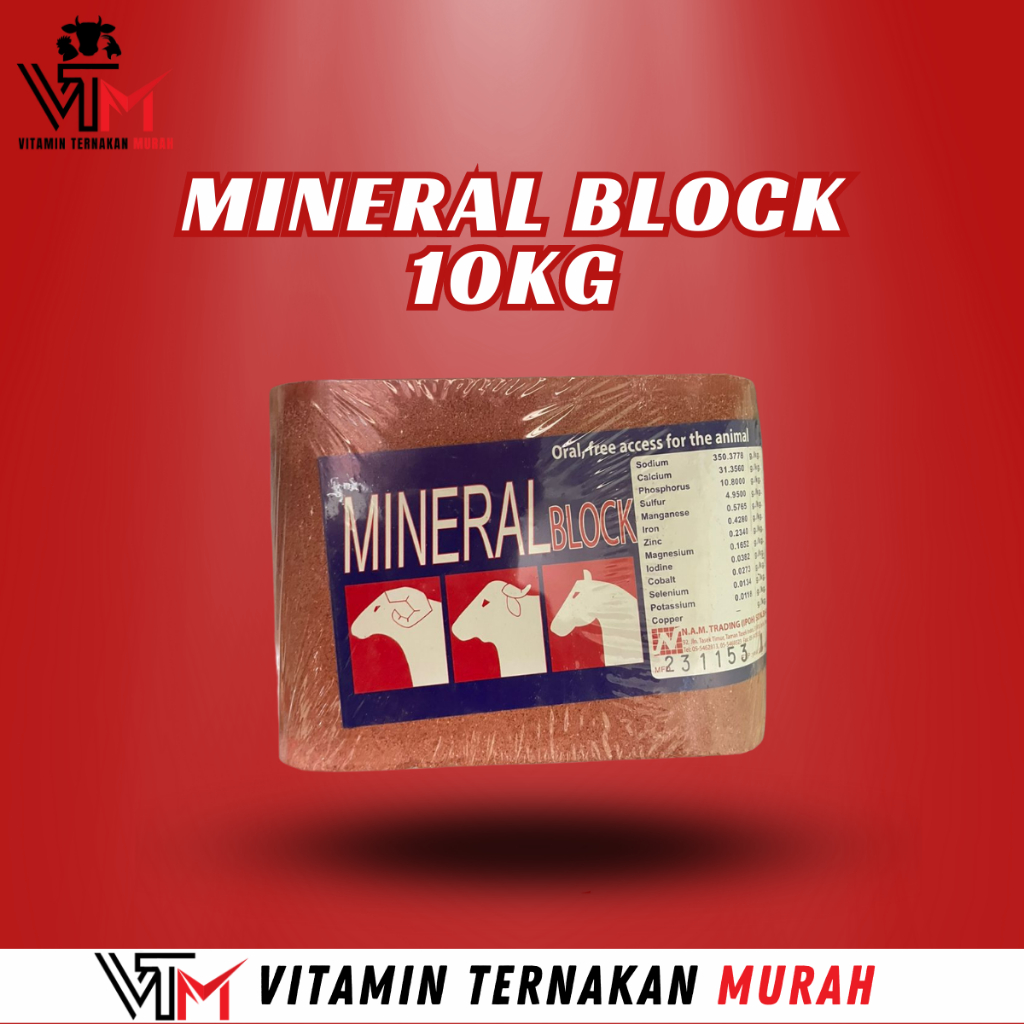 MINERAL BLOCK 10KG / GARAM JILAT UNTUK KAMBING/ KUDA/ LEMBU/ BEBIRI ...