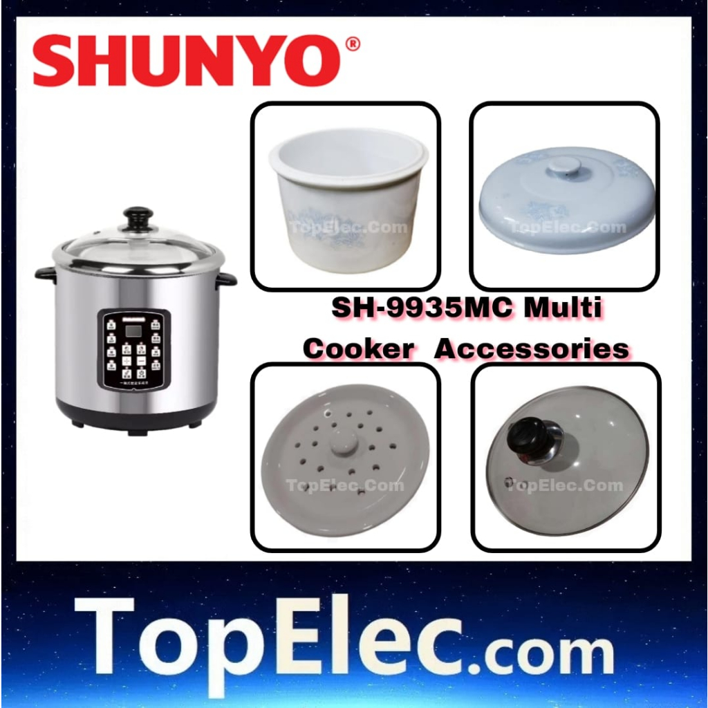 SHUNYO Glass Ceremic Multi Cooker SH-9935MC SH9935 SH9935MC ACCESSORIES ...