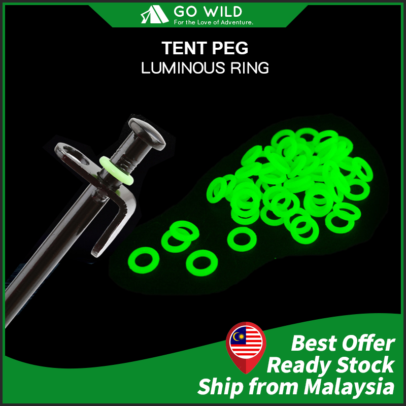 Camping Tent Peg Fluorescent Ring Luminious Rings Night Glow In Dark ...