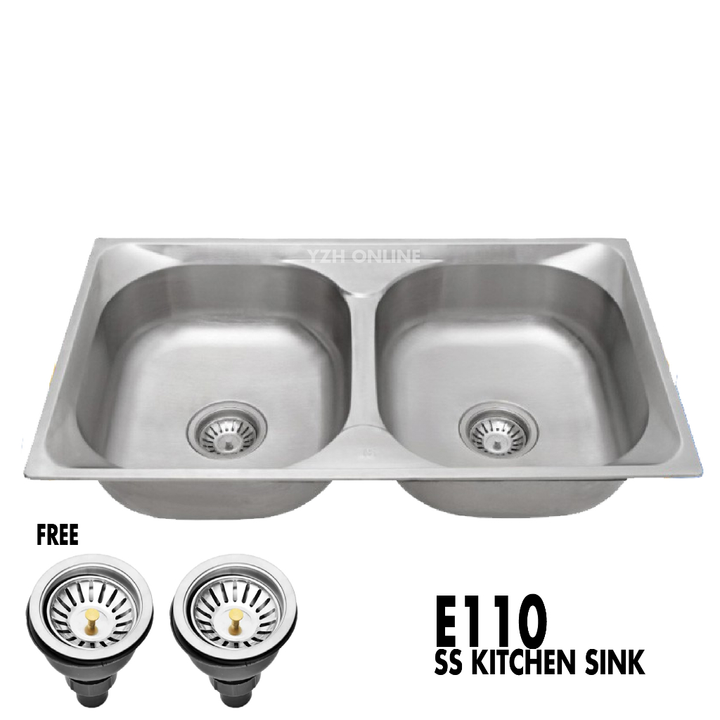 Isano Double Bowl Kitchen Sink E110 | Shopee Malaysia