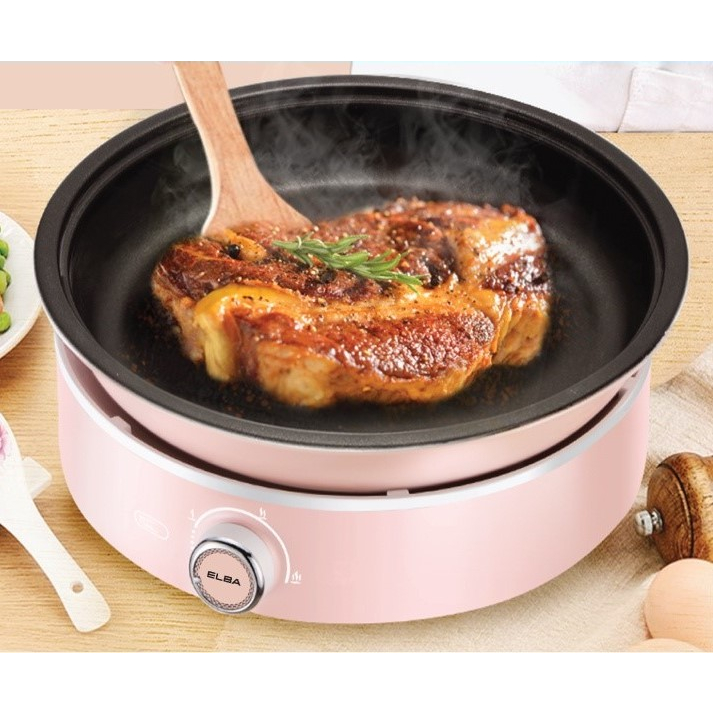 ELBA Multi Cooker with Grill Removable Non-stick Pot Grill Pan Pin EMC ...
