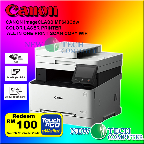 CANON ImageCLASS MF643Cdw COLOR LASER PRINTER ALL IN ONE PRINT SCAN ...