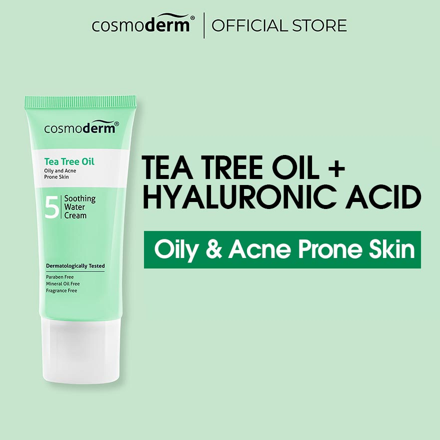 Cosmoderm Tea Tree Oil Soothing Water Cream (50ml) | Shopee Malaysia