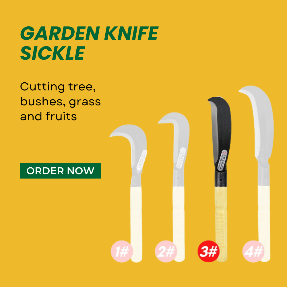 Wooden Sickle Knife for Cutting Trees, Bushes, Grass, & Fruits - Garden ...