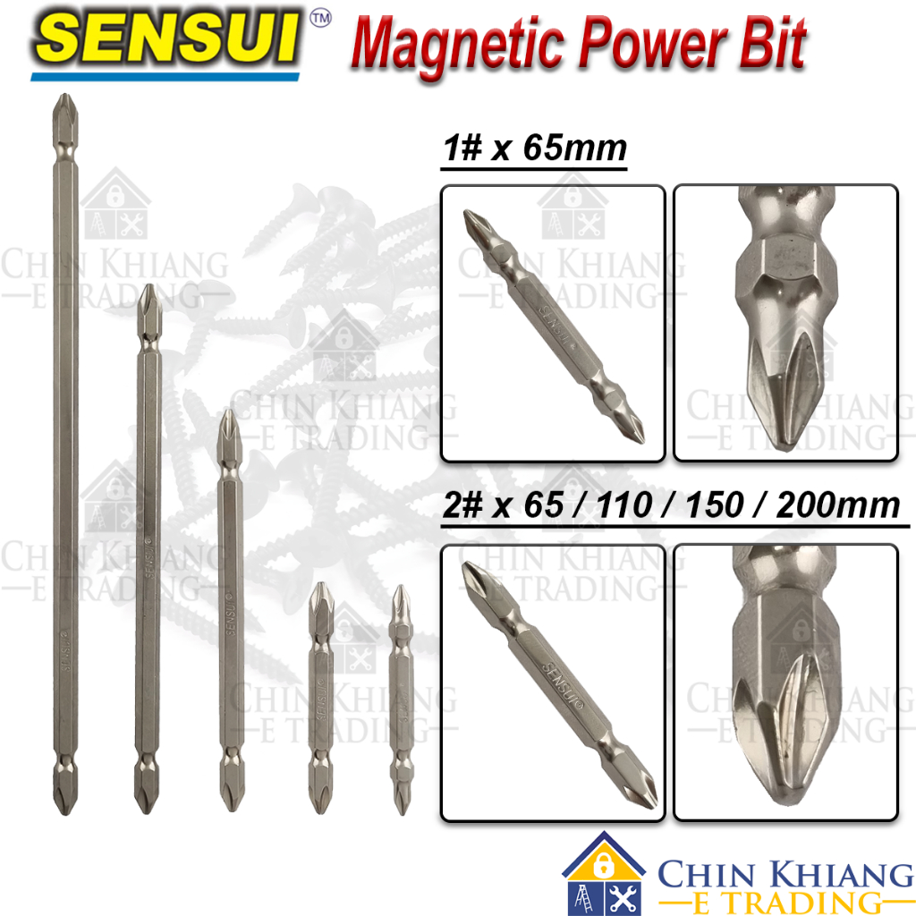 Sensui Magnetic Power Bit Screw Screwdriver Bits High Quality 1# 2 ...