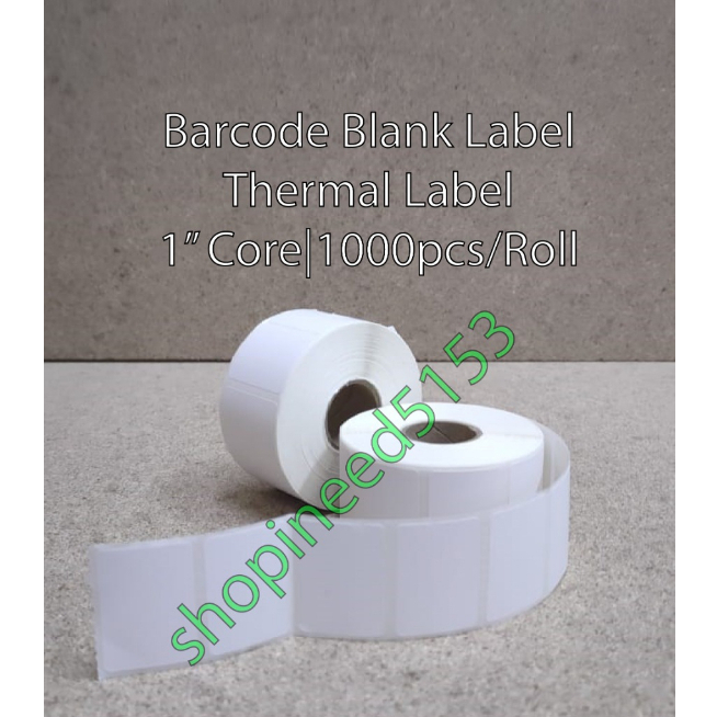[Thermal] [1000pcs/Roll] [1UP] Barcode Label/Blank Label/Thermal Label ...
