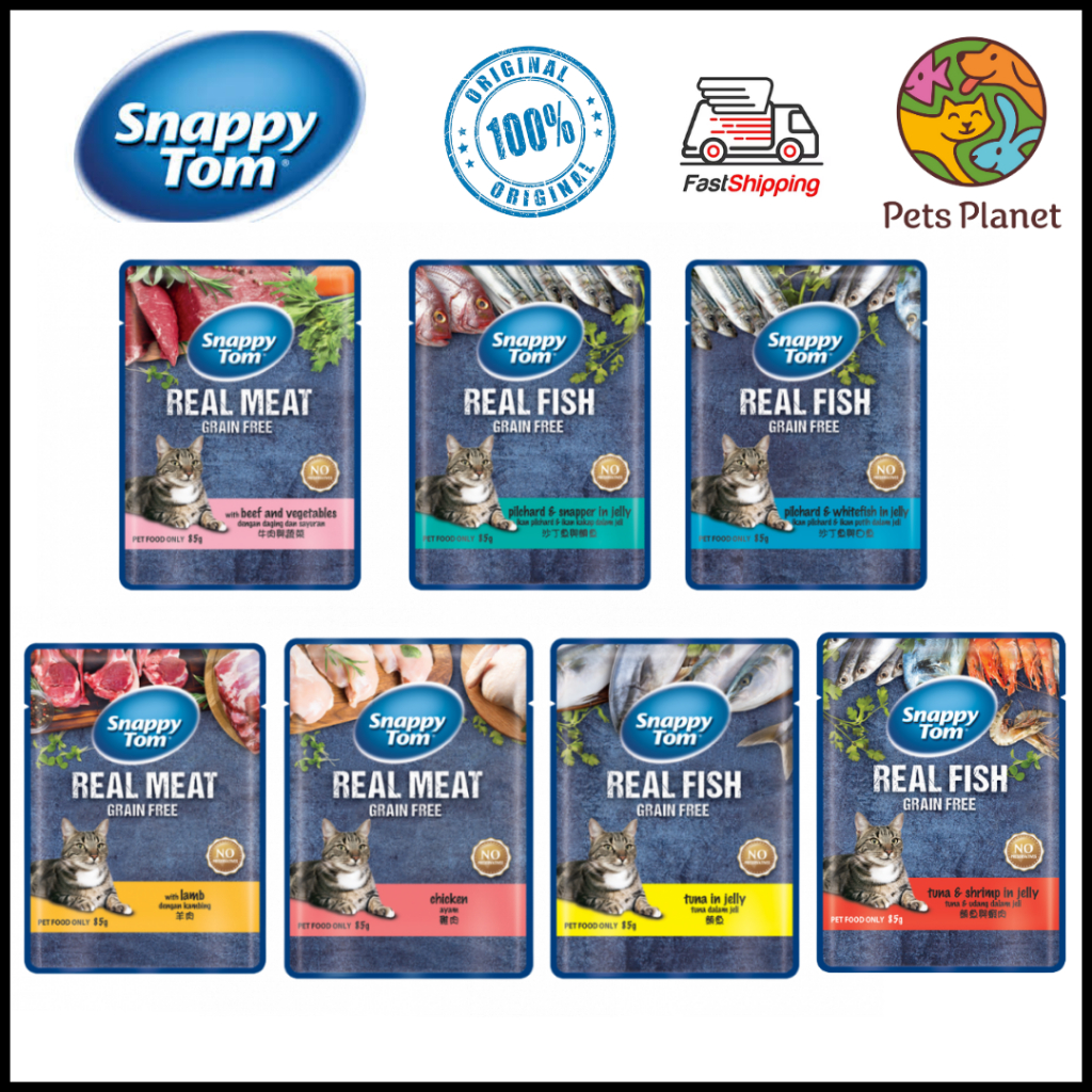 Snappy Tom Pouch (Cat Wet Food) - 85g | SnappyTom Cat Food | Cat Wet ...
