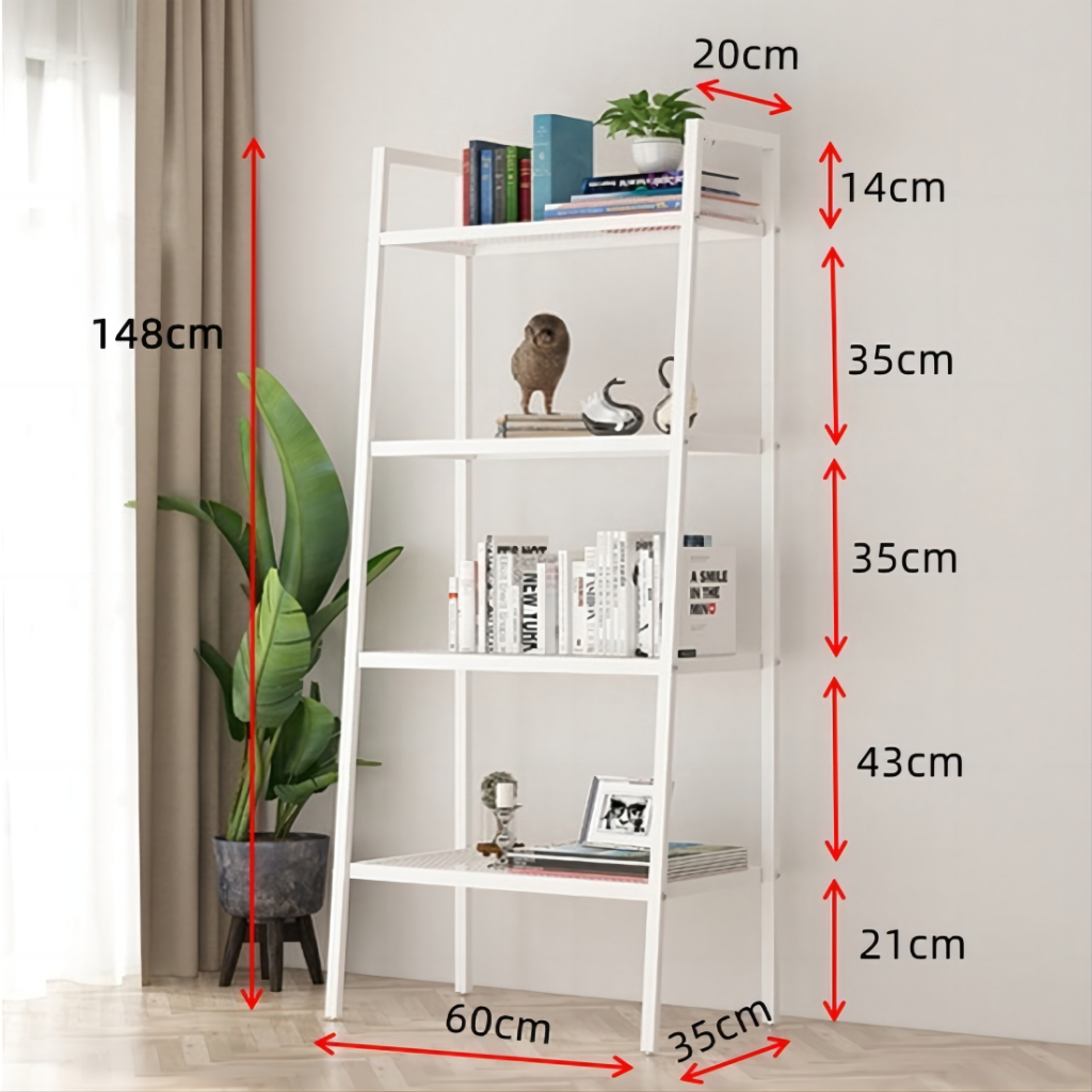 No Installation Removable Rak Buku Cabinet Book Shelf Storage Rack Rak ...