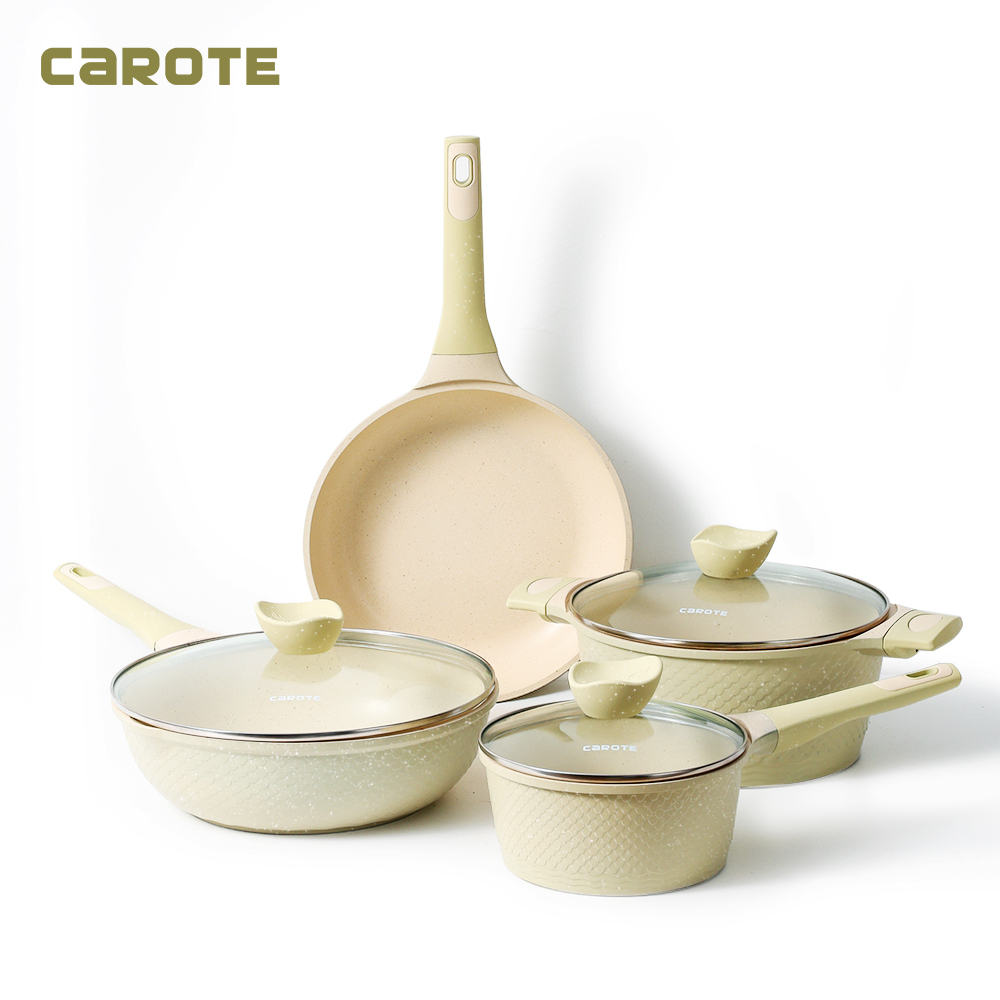 Carote 7Pcs Cookware Set Non Stick Frying Pan SaucePan Suitable All ...