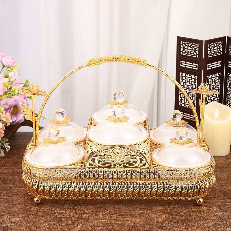 GOLDEN CANDY DISH/ BEKAS KUIH WARNA EMAS/ CANISTER DERAJA GOLD | Shopee ...