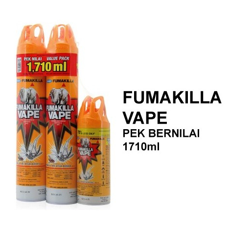 FUMAKILLA VAPE AEROSOL 600ML / VALUE PACK 1710ML / JUMBO PACK | Shopee ...