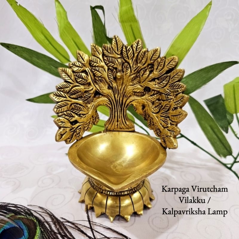 Kalpavriksha Tree / Karpaga Virutcham Lamp Brass Antique Finish ...