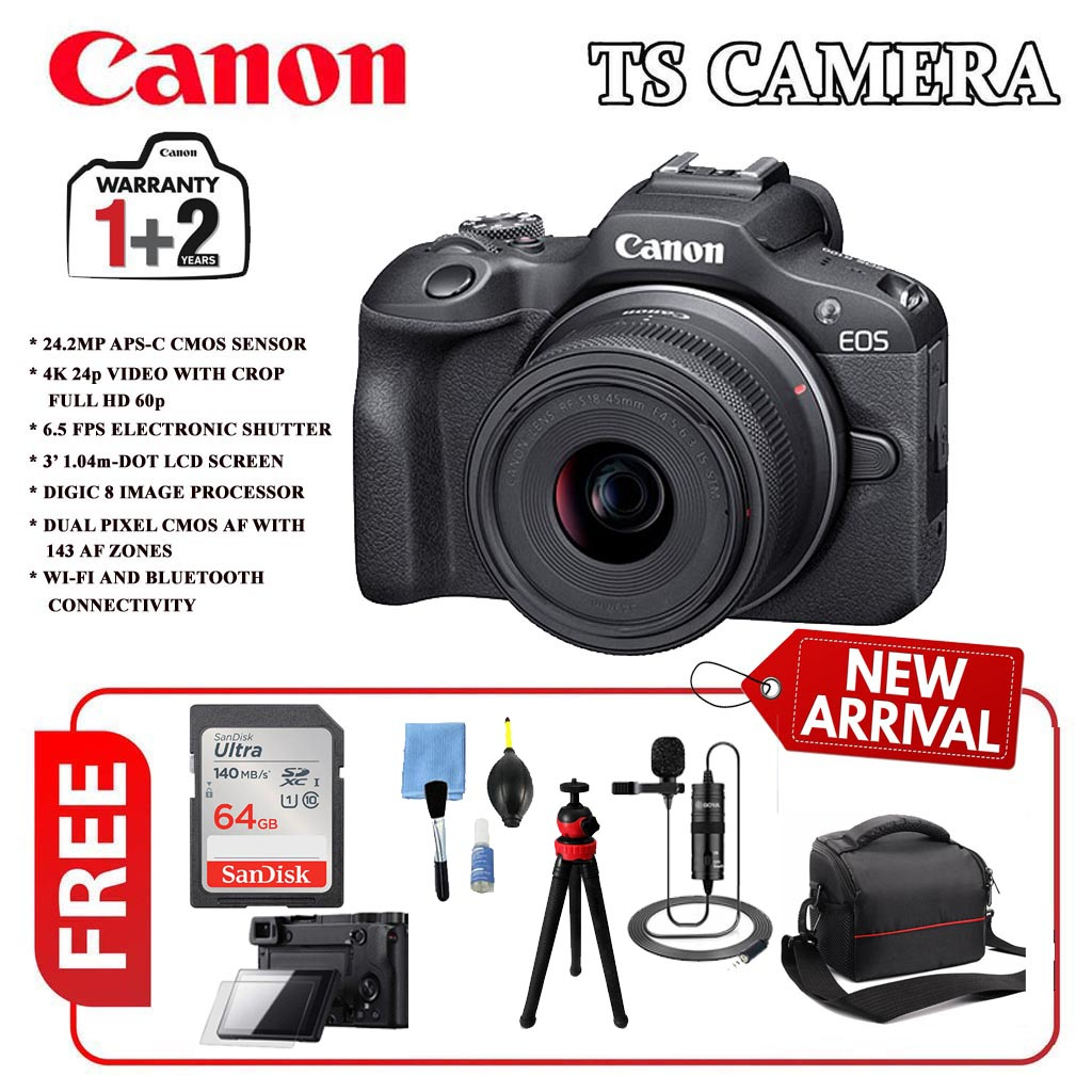 CANON EOS R100 MIRRORLESS CAMERA R100 BODY R100 KIT LENS 1845MM (CANON ...