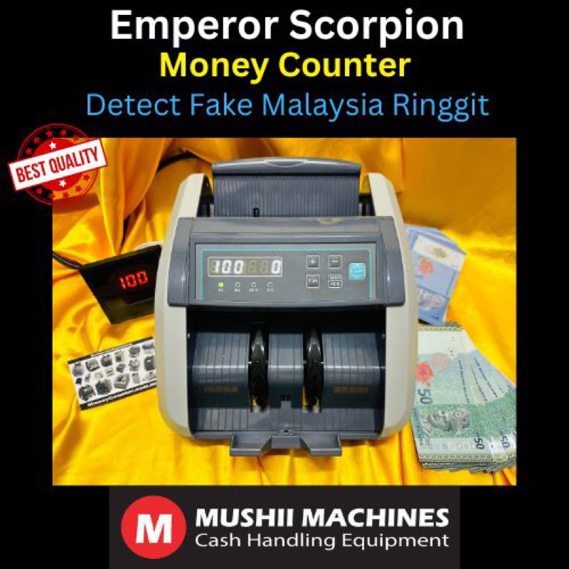 Money Counter. Cash Money Counting Machine. Design for Malaysia Ringgit ...