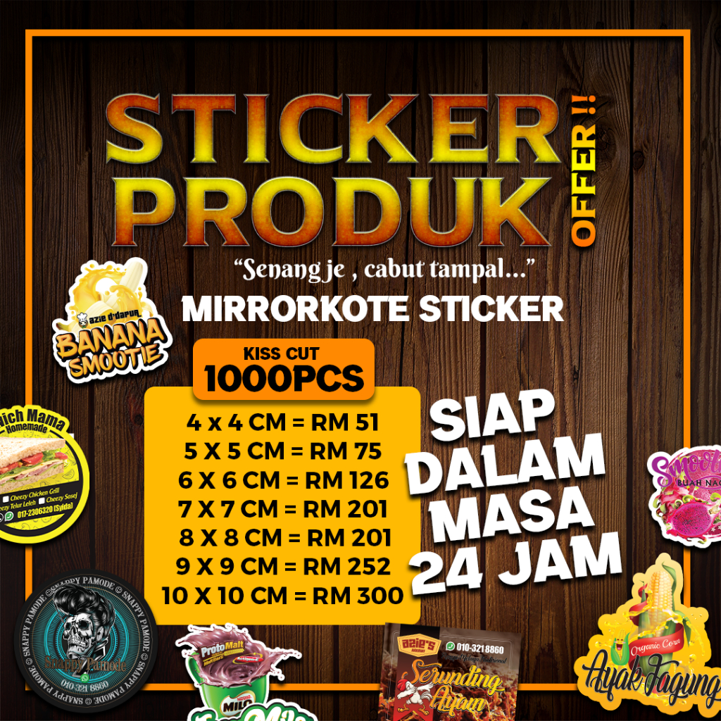STICKER MIRRORKOTE/TRANSPARENT/WHITE PP | Shopee Malaysia