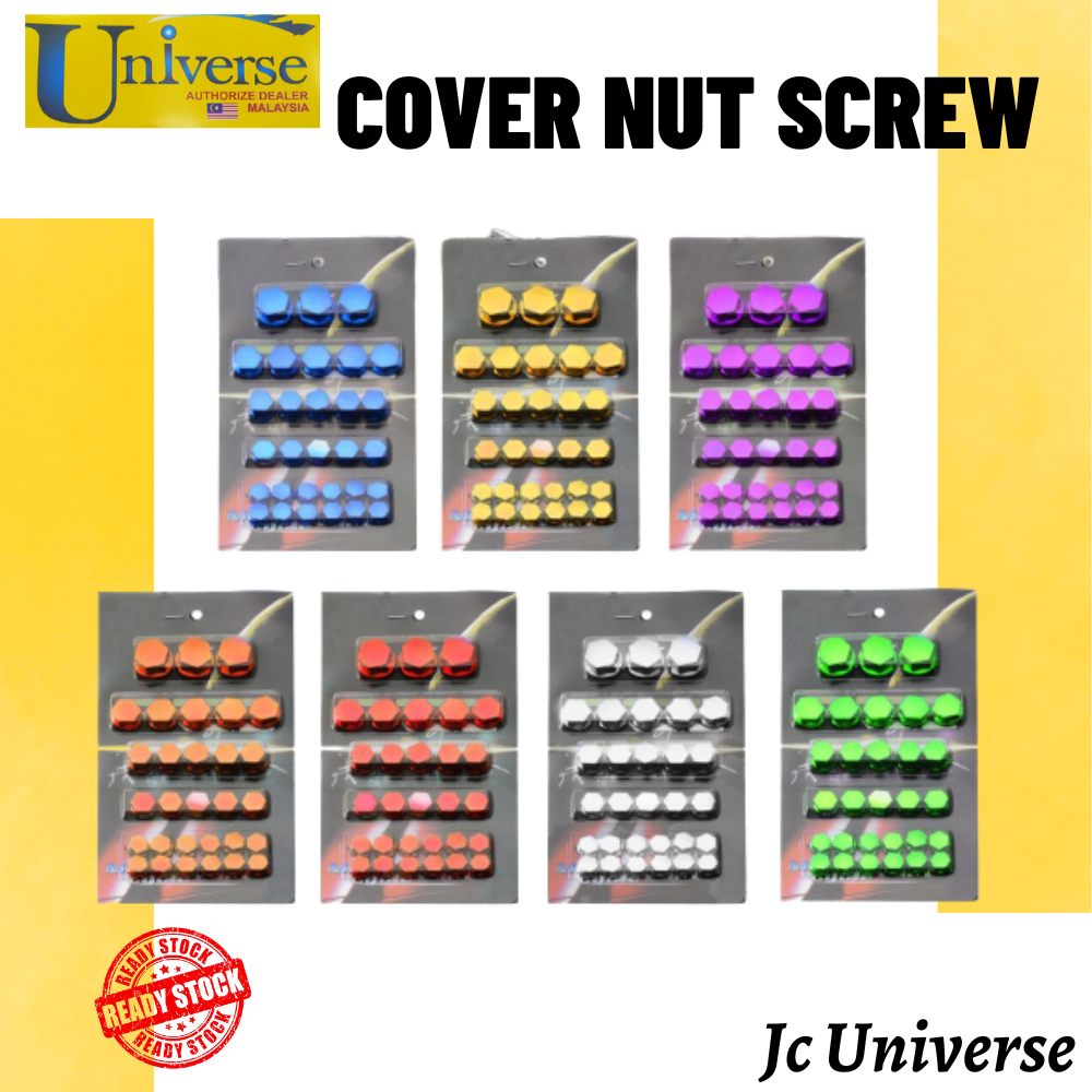 UNIVERSAL MOTORCYCLE COVER NUT SCREW SET SCREW CAP COVER NUT SKRU BOLT ...