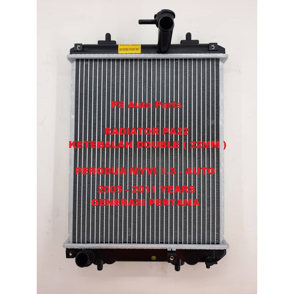 Radiator Myvi Auto Tangki Air Kereta Ketebalan PA22 Double ( 22mm ...