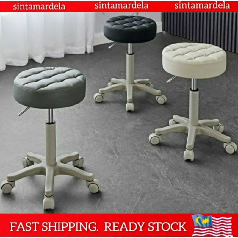 Bar stool chair Adjustable Height Stool chair With Wheels Salon Chair ...