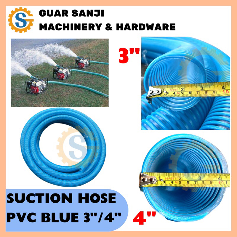 ***HARGA UTK 1KAKI SILA TGOK ELOK2*** SUCTION HOSE PVC BLUE 2” 3” 4 ...
