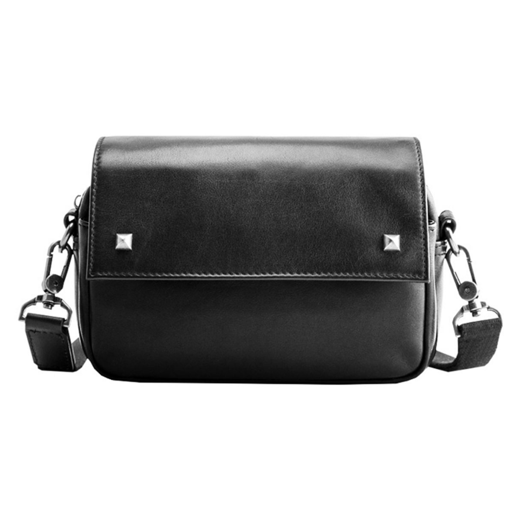 Plain Black PU Leather Men Sling Bag Man Belt Bag Crossbody Beg Silang ...
