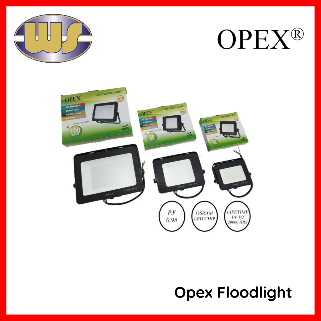 OPEX LED FLOODLIGHT WITH OSRAM CHIP [SIRIM APPROVED] | Shopee Malaysia