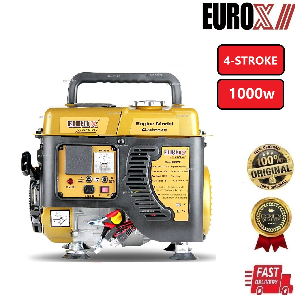 EUROX GGY1200|EGY1200 Portable Petrol Generator 1000W (4-Stroke) | Shopee Malaysia
