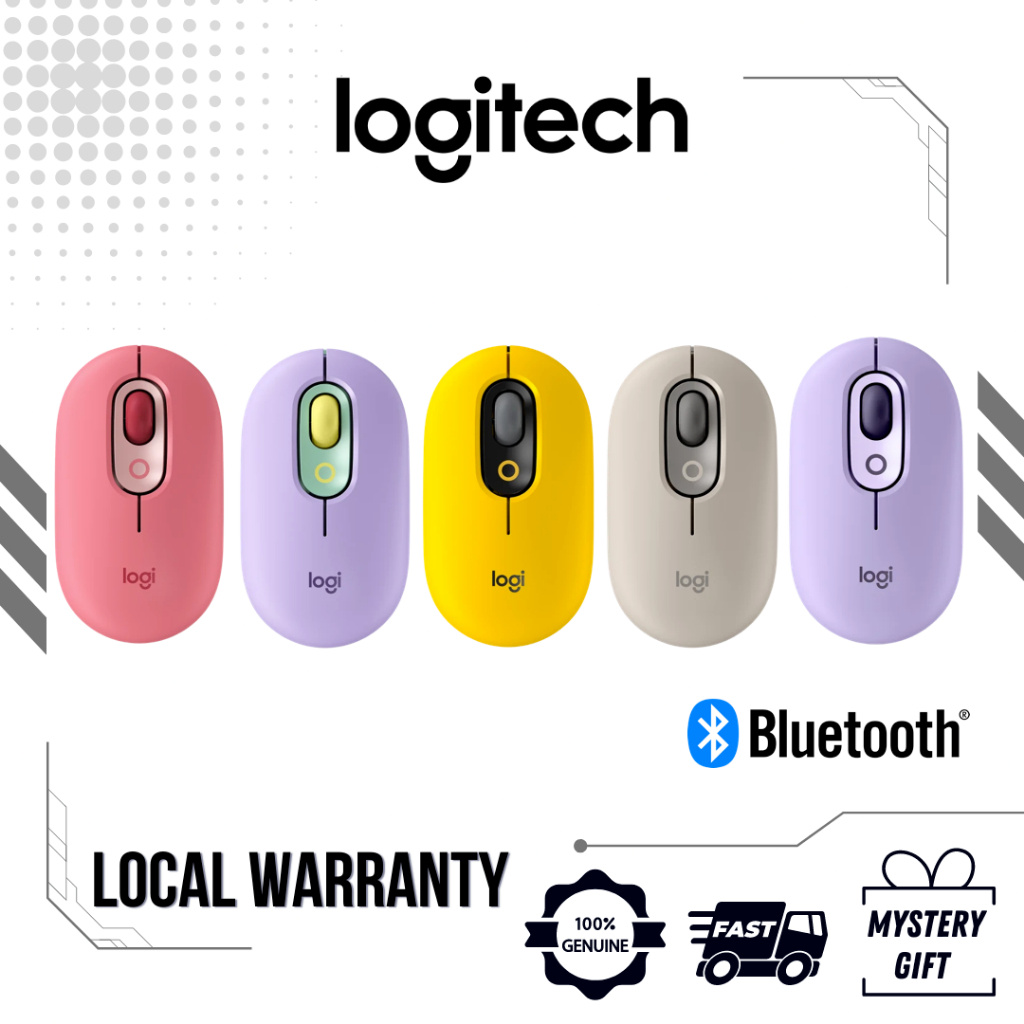 Logitech POP Mouse,SilentTouch Technology, Precision Scroll, Bluetooth ...