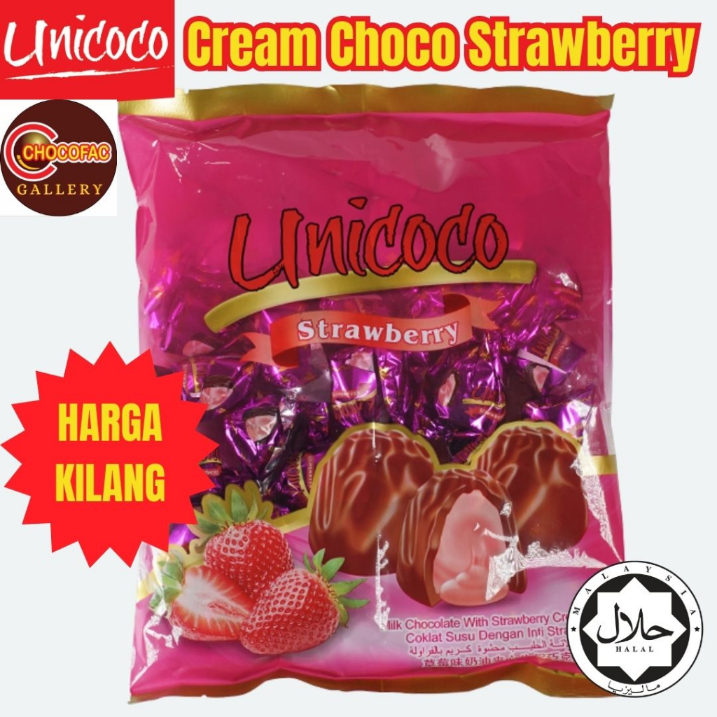 Unicoco Cream Chocolate Strawberry 400g | Shopee Malaysia