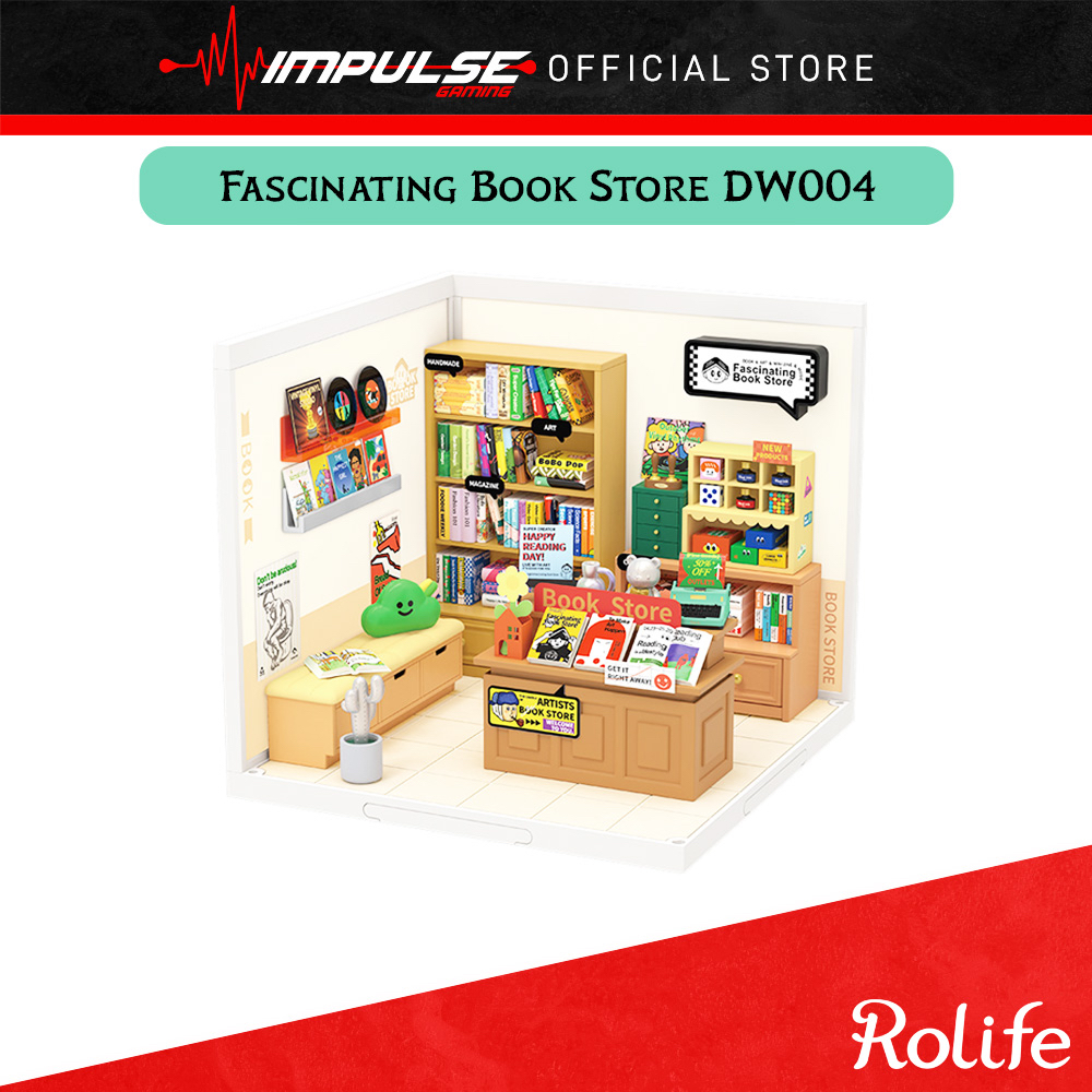 Robotime Rolife Fascinating Book Store DW004 | Shopee Malaysia