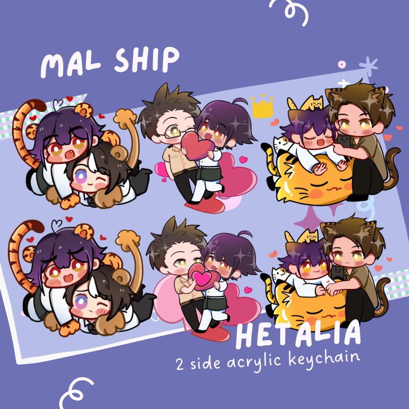 Hetalia Mal Acrylic Keychain Double Side Charms MSG indomal thaimal ...
