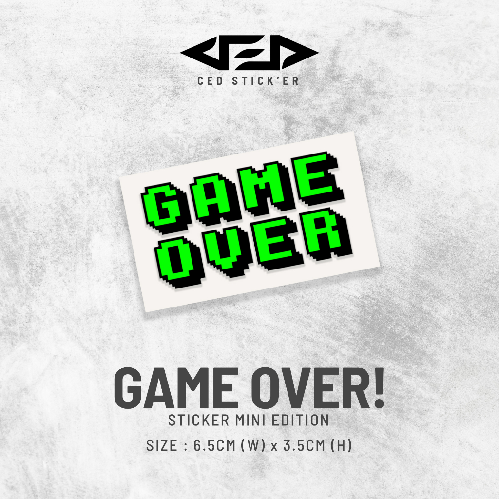 GAME OVER STICKER MINI EDITION | Shopee Malaysia