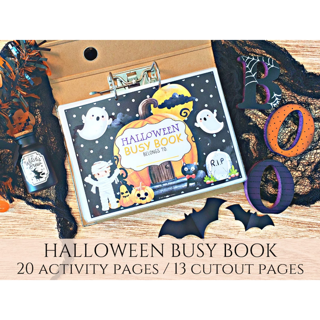 PDF] Halloween Busy Quiet Book Home Learning Kids Printable Montessori ...