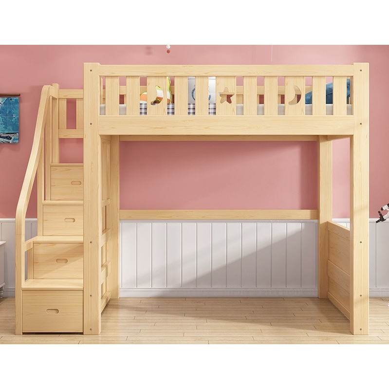 Loft Bed With Wardrobe Study Table Desk For Kids Children Stair Cabinet ...