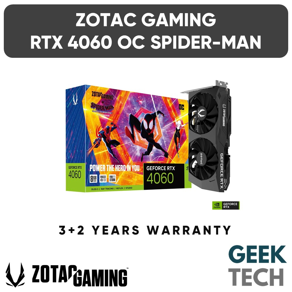 ZOTAC GAMING GeForce RTX 4060 8GB OC Spider-Man: Across The Spider ...