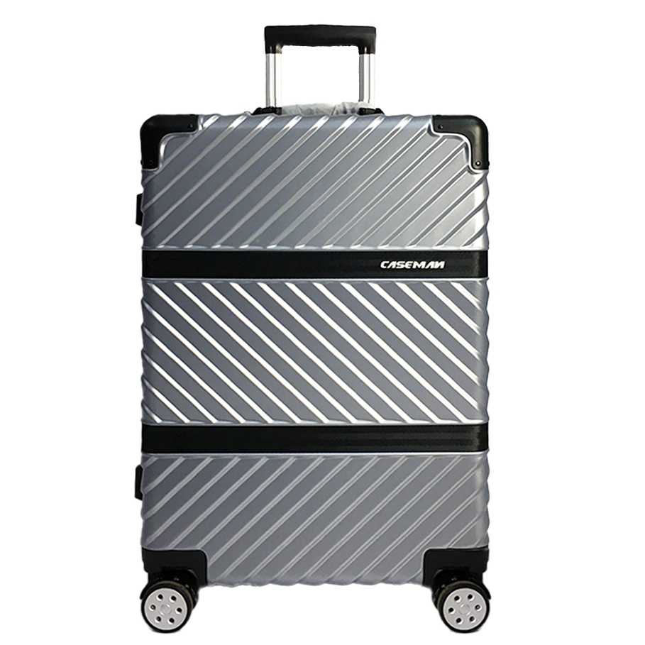 Caseman By Poly Pac 20" 24" Metallic Style PC Harcase Travel Luggage w ...