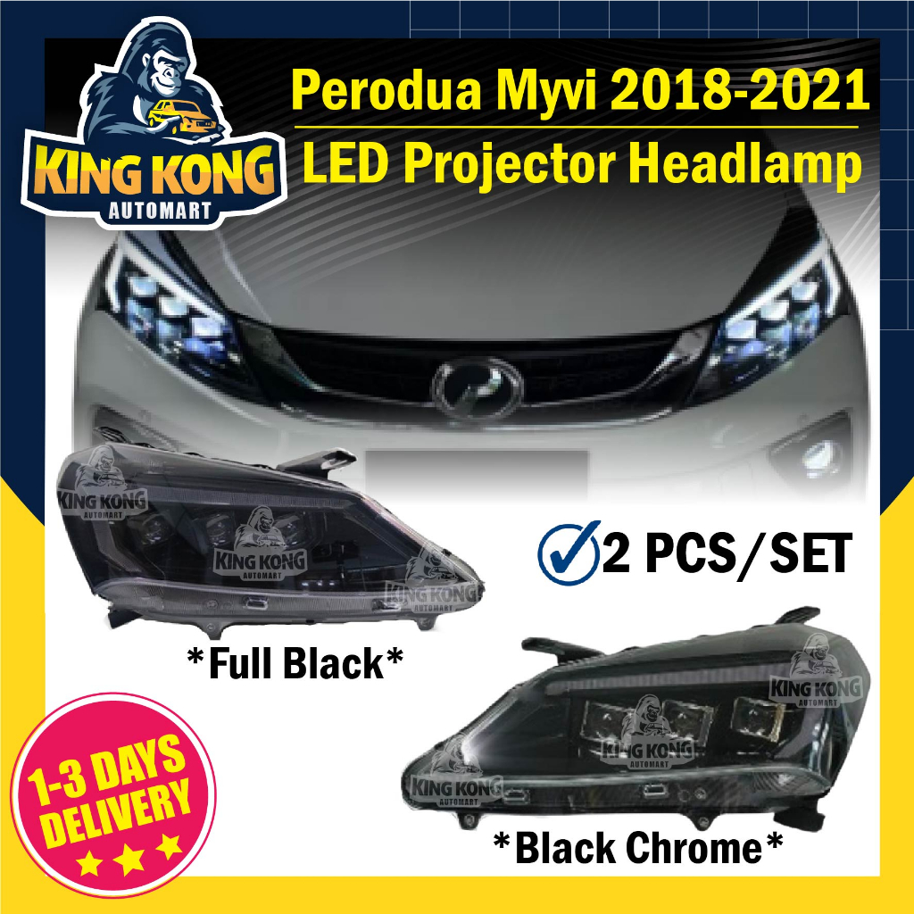 Perodua Myvi G3 2018 - 2021 Triple Led Projector Dynamic Headlamp With ...