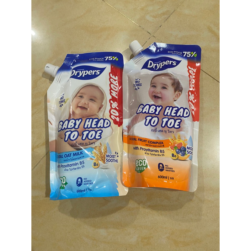 Drypers Baby Head to Toe Refill pack 600ml | Shopee Malaysia