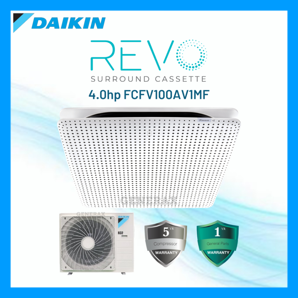 DAIKIN REVO Surround Cassette Non Inverter R32 with Smart Control ...