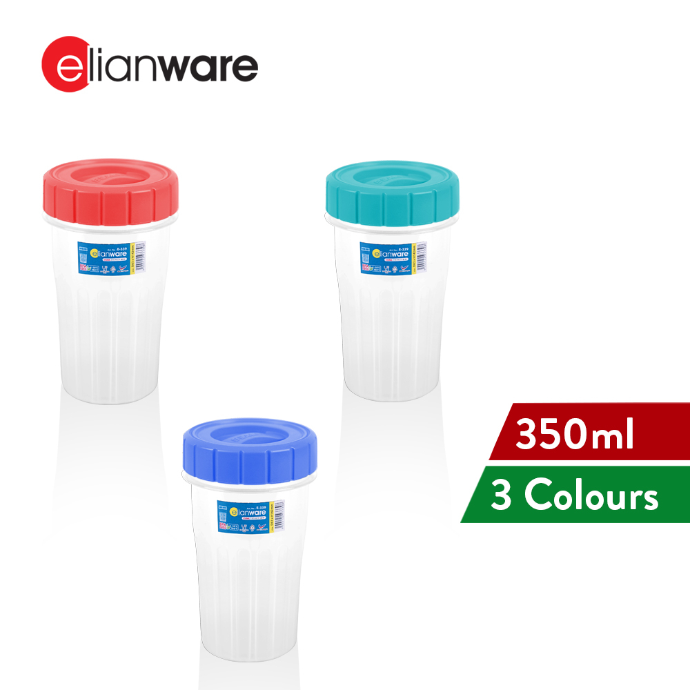 Elianware 350ML BPA FREE Protein Beaker Shaker Cold Beverage Cawan ...