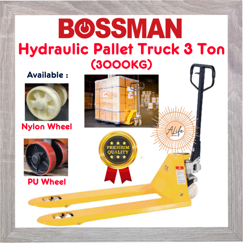 ALife Bossman Hydraulic Pallet Truck 3Ton Heavy Duty Manual Floor Jack ...