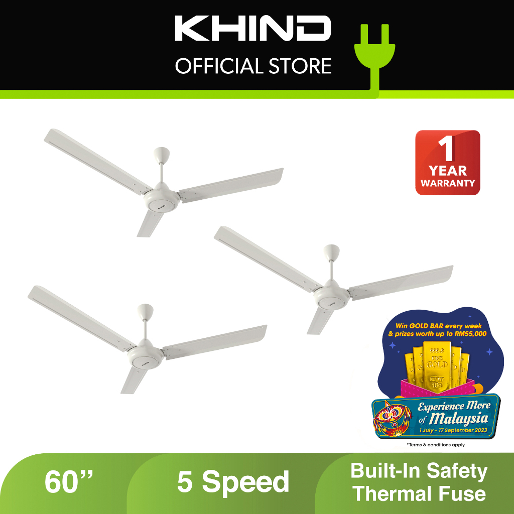Khind Ceiling Fan (60") CF618/CF618B/BN | Shopee Malaysia