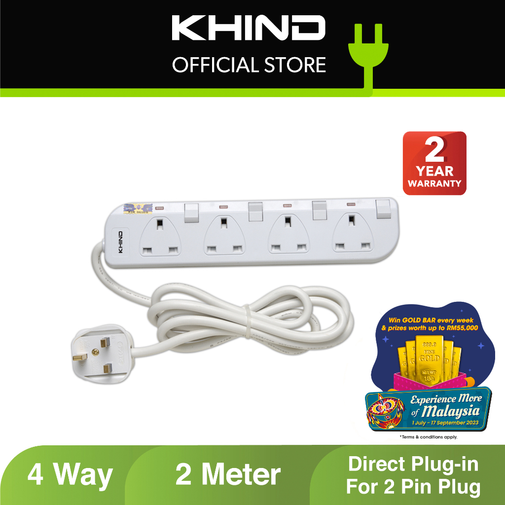 Khind Trailing Socket Ln8134w Shopee Malaysia