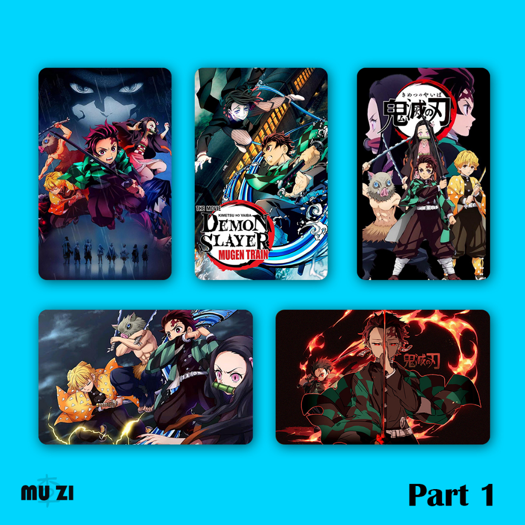 Demon Slayer TnG Card STICKER (Part 1) NFC STICKER Waterproof Thick ...
