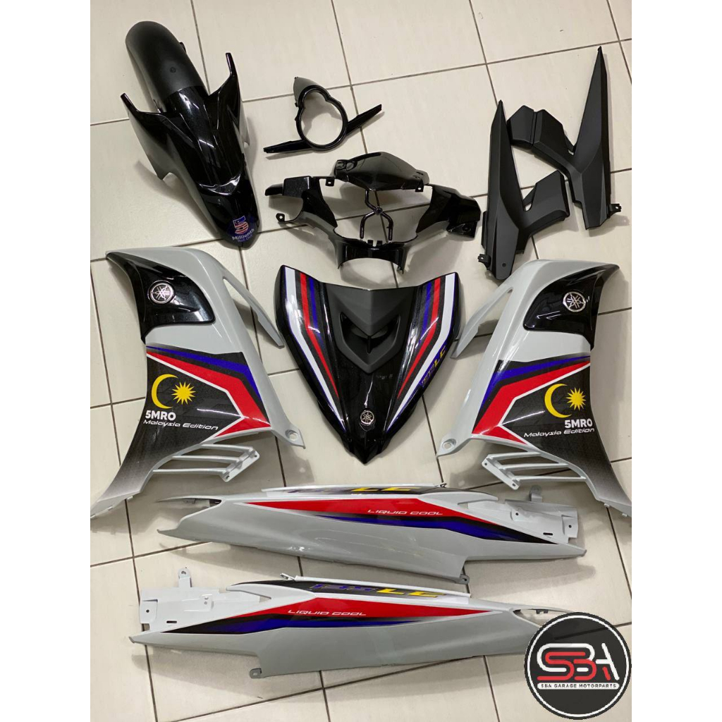 COVERSET BODYSET YAMAHA LC LC135 V6 V7 DR. 5 MILLIONTH ROLE OUT BLACK ...