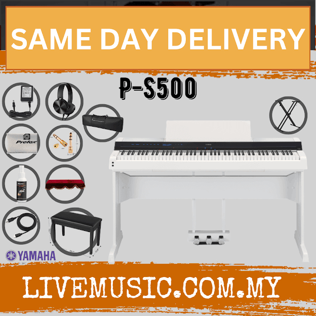 Yamaha P-S500 88-Keys Digital Piano With Piano Bench, Headphone, Piano ...