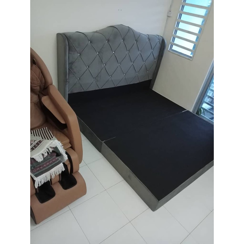 [3 Days Delivery KL & Selangor] Katil Queen Baldu Chesterfield | Set ...