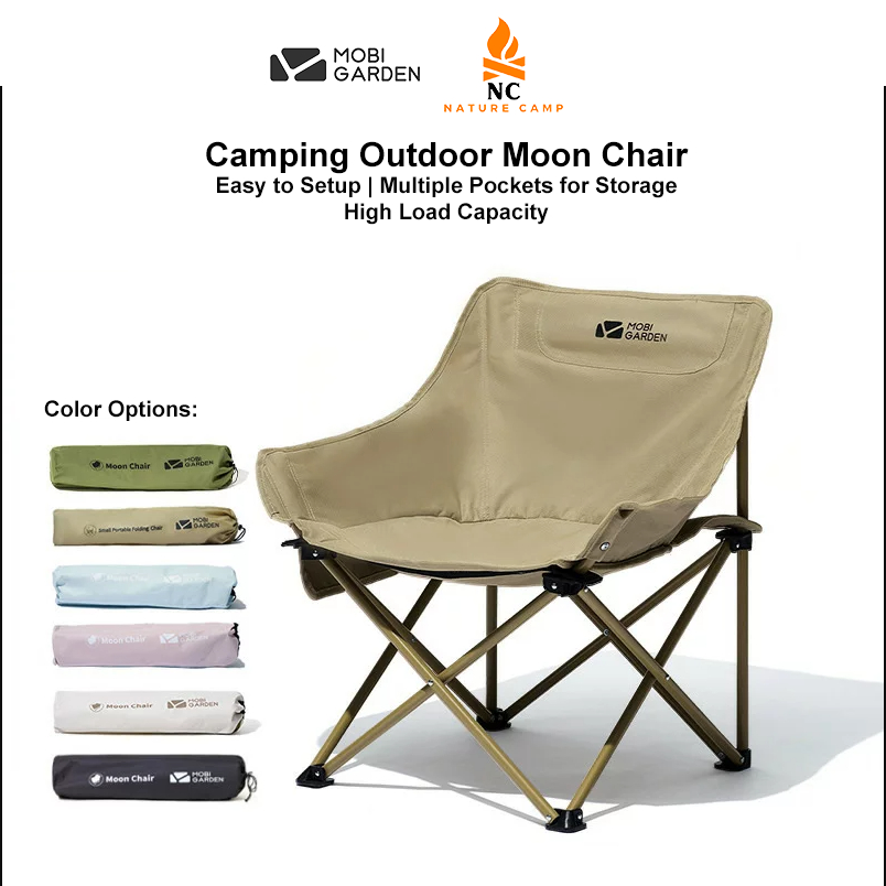 Mobi Garden Moon Chair Outdoor Camping Picnic Lightweight Chair Nature ...