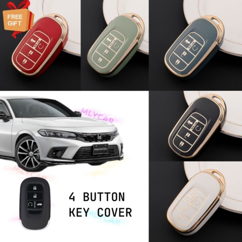 HONDA CIVIC FE/HRV 2022-2023 KEY COVER BLACK/GREY/RED/WHITE/GREEN ...