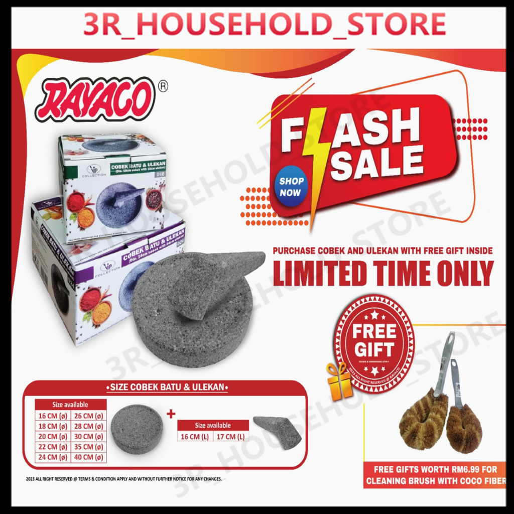 Lesung Gesek Batu Original | Mortar & Pestle | Cobek Batu & Ulekan ...