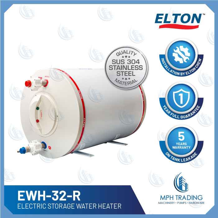 ELTON EH32 EV32 Electric Home Household Storage Water Heater 7 Gallon ...